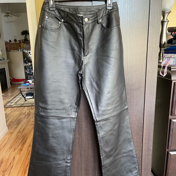 Newport News | Jeans | Newport News Jeanology Leather Pants Lined Black 8 Tall Used 3x33 | Poshmark